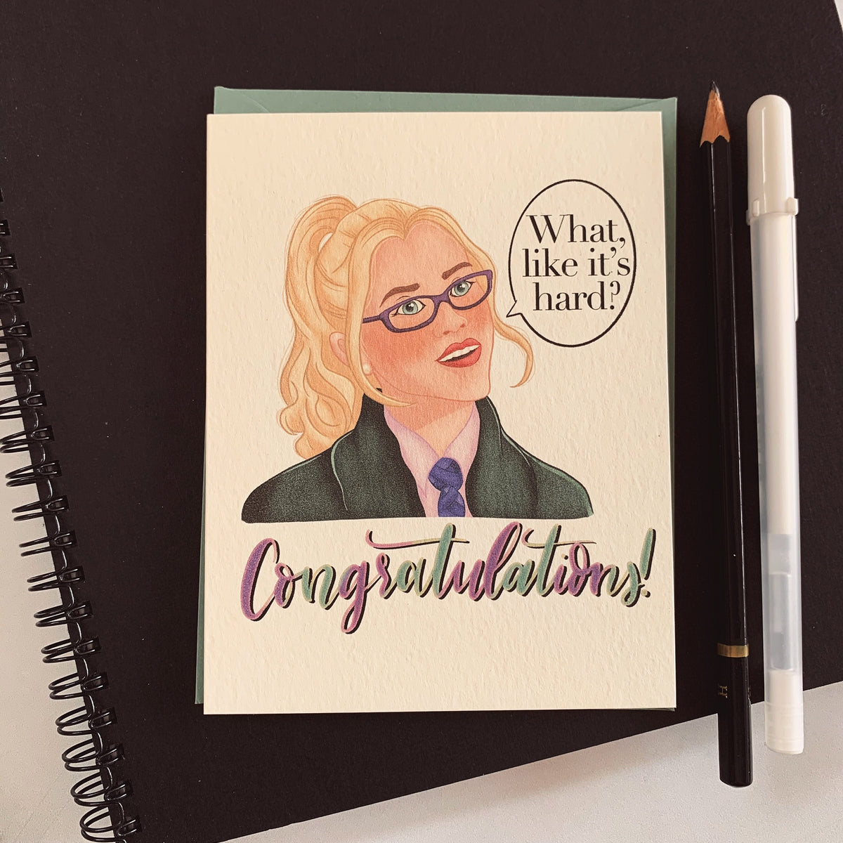 Congratulations "What Like It's Hard?" Greeting Card – Artfully Morgan
